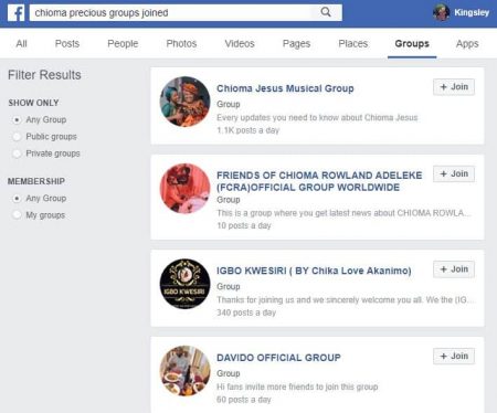 How to know the Group someone is on Facebook