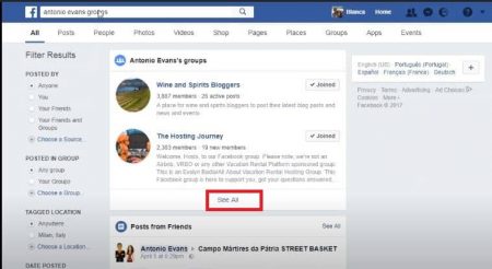 How to know the Group someone is on Facebook