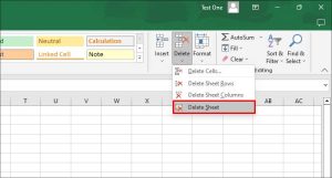 How to Delete Worksheet in Excel