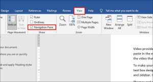 Navigation Pane in Word - How to Use It