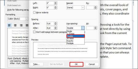 How to Double Space in Word?