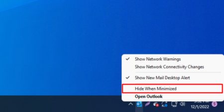 How to Minimize Outlook to the System Tray