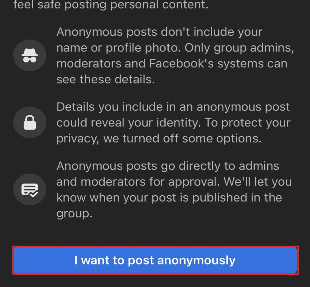 How to Post Anonymously on Facebook