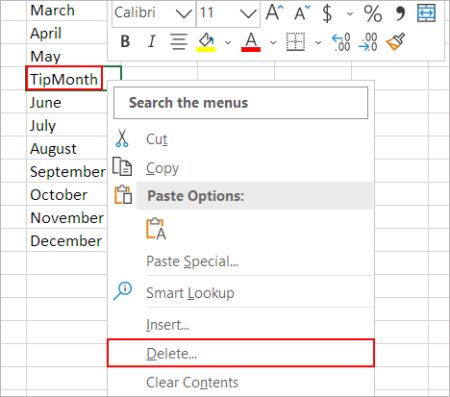 How to Delete Drop-down List on Excel