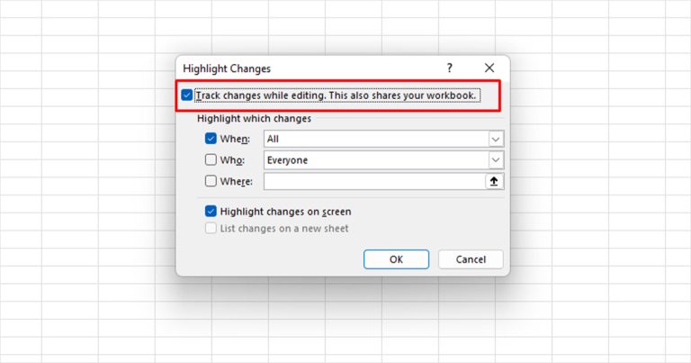 How to Track Changes in Excel