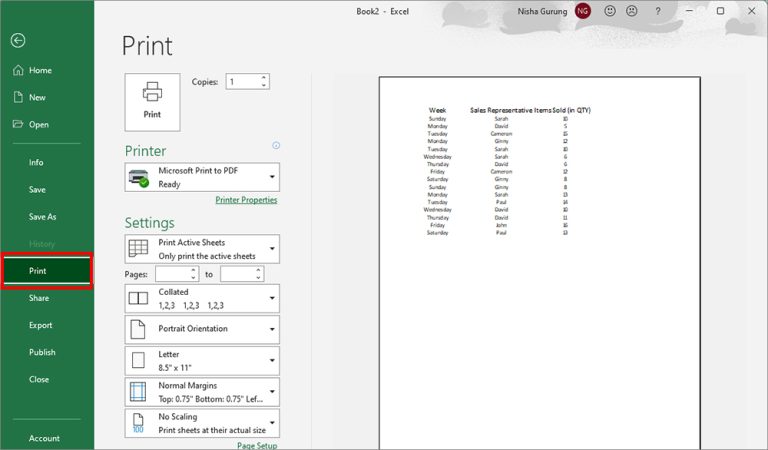 How to Set Print Area in Excel (4 Ways)