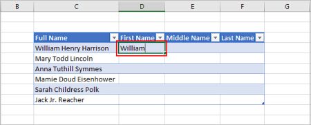 How to Separate Names in Excel