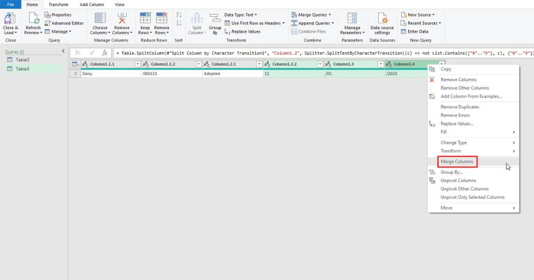 How to Add Text to Columns in Excel