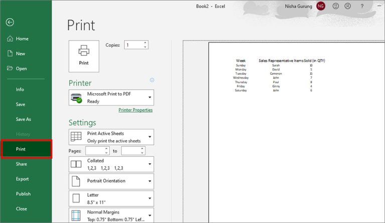 How to Set Print Area in Excel (4 Ways)