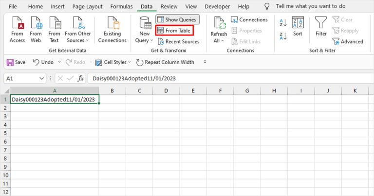 How to Add Text to Columns in Excel