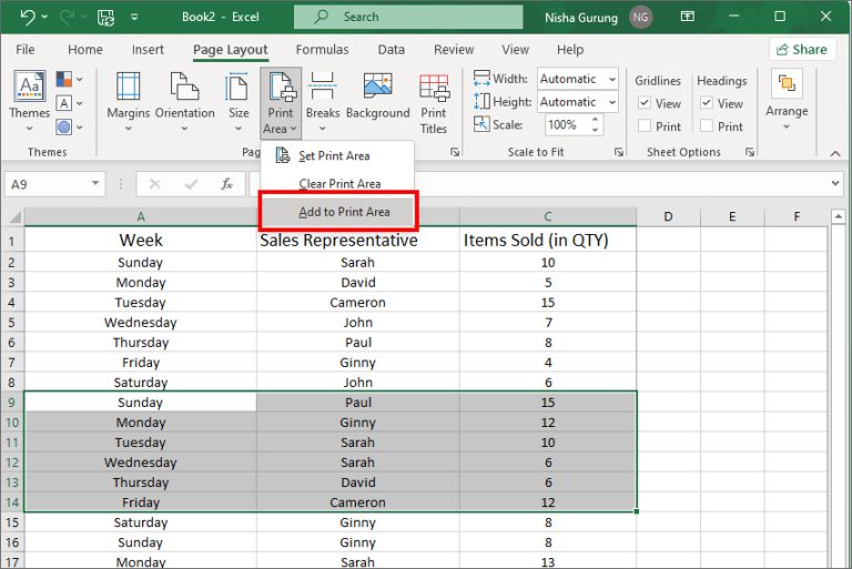 How to Set Print Area in Excel (4 Ways)