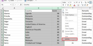 How to Hide or Unhide a Column in Excel
