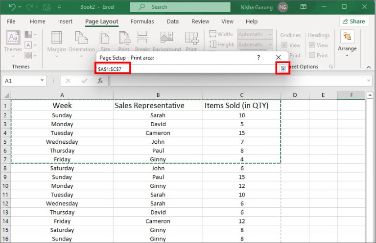How to Set Print Area in Excel (4 Ways)