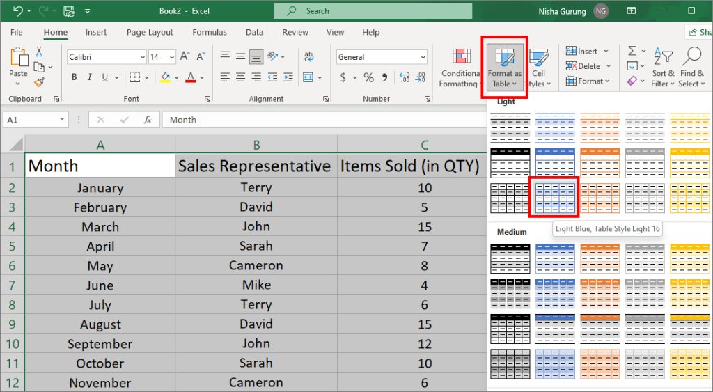 How to Highlight Every Other Row in Excel?