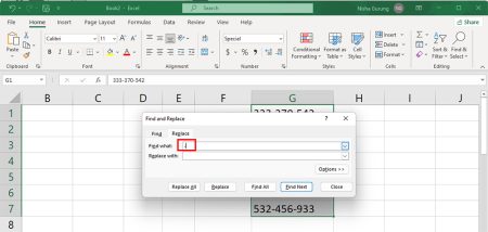 How to Remove Dashes in Excel?