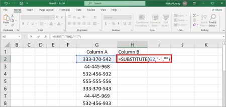 How to Remove Dashes in Excel?