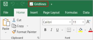 How to Show or Remove Gridlines in Excel