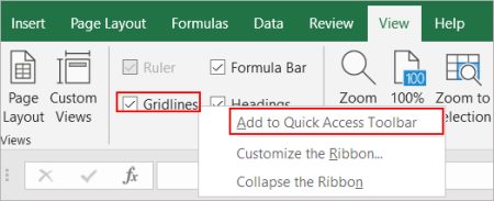 How to Show or Remove Gridlines in Excel