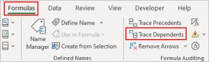 Mastering Trace Dependents in Excel -A Detailed Guide