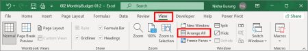 How to View Two Worksheets Side by Side in Excel