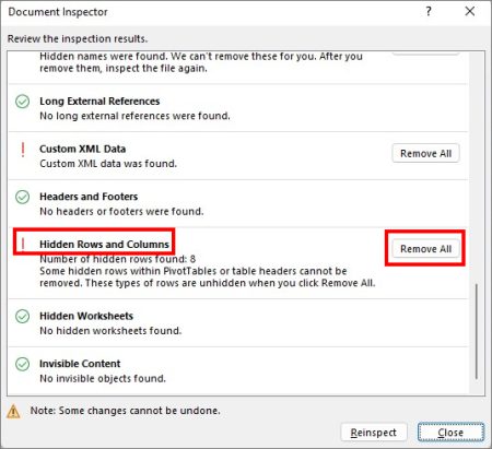 How to Delete a Hidden Row or Column in Excel