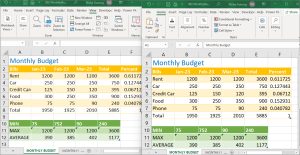 How to View Two Worksheets Side by Side in Excel