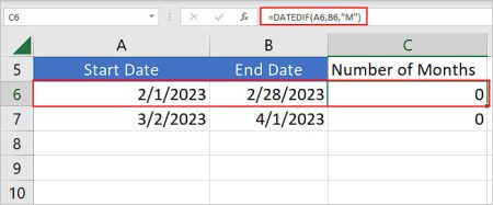 How to Calculate Months between Two Dates