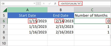 How to Calculate Months between Two Dates