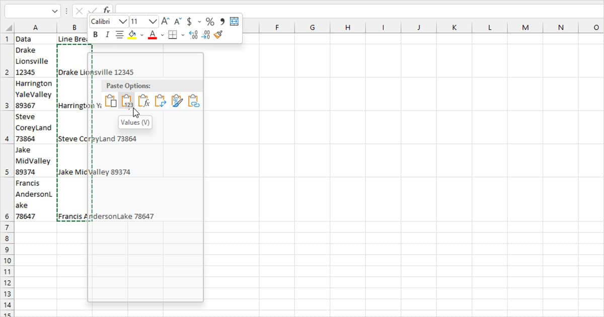 How to Remove Line Breaks in Excel