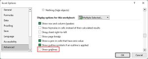 How to Show or Remove Gridlines in Excel