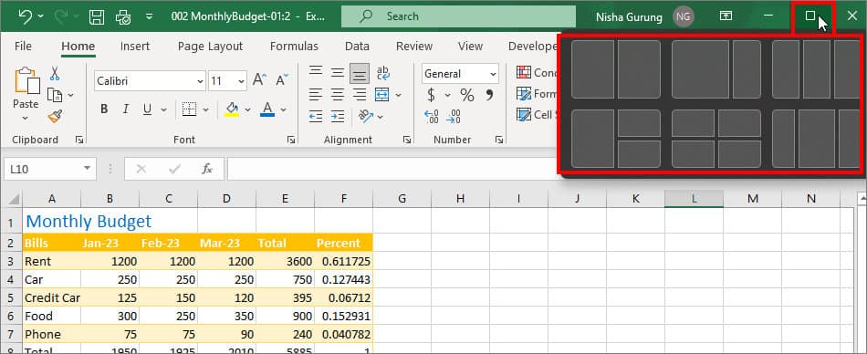 How To View Two Worksheets Side By Side In Excel