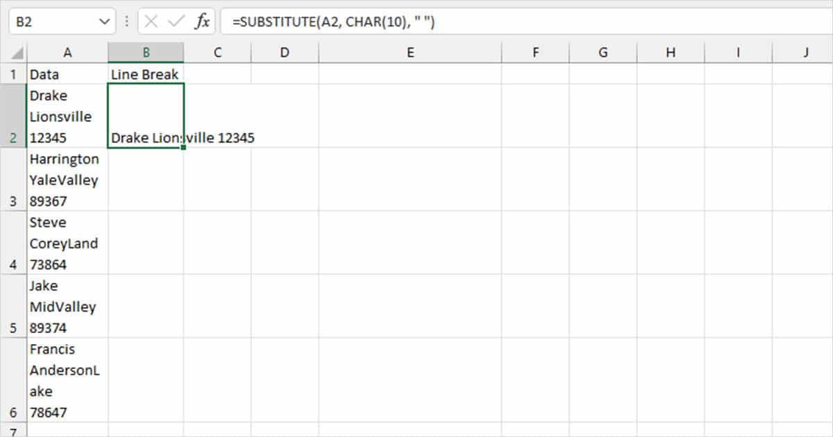 How to Remove Line Breaks in Excel