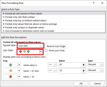 How to Insert Arrow in Excel