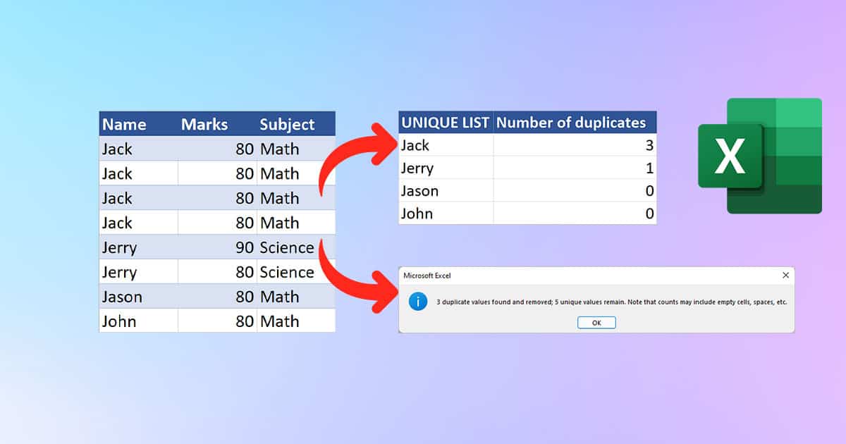 How To Count Duplicates In Excel