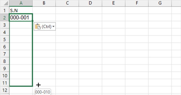 How to Automatically Add Serial Number in Excel