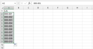 How to Automatically Add Serial Number in Excel