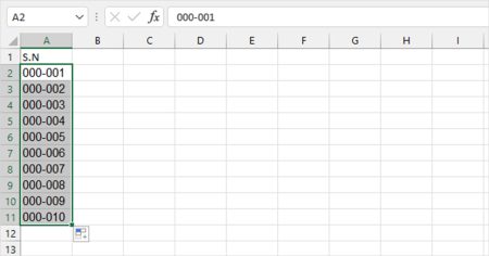 How to Automatically Add Serial Number in Excel