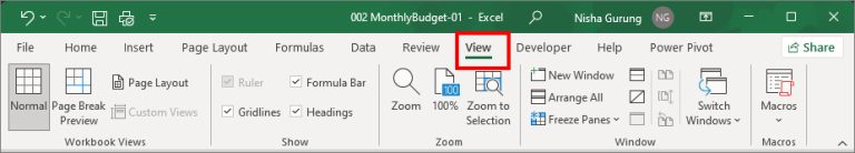 How to View Two Worksheets Side by Side in Excel