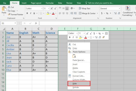 How to Limit Rows and Columns in Excel