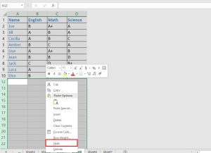How to Limit Rows and Columns in Excel