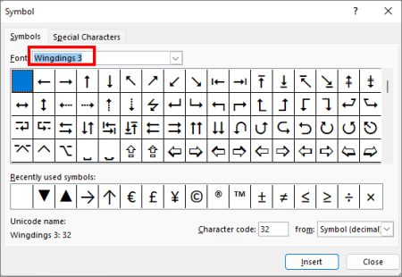 How to Insert Arrow in Excel