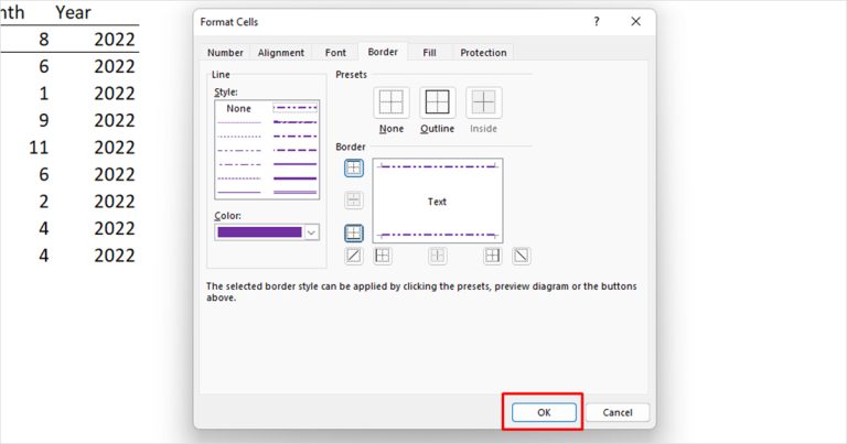 How to Apply Top and Bottom Border in Excel