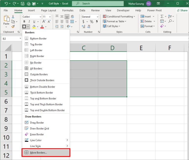 How To Make Gridlines Darker In Excel