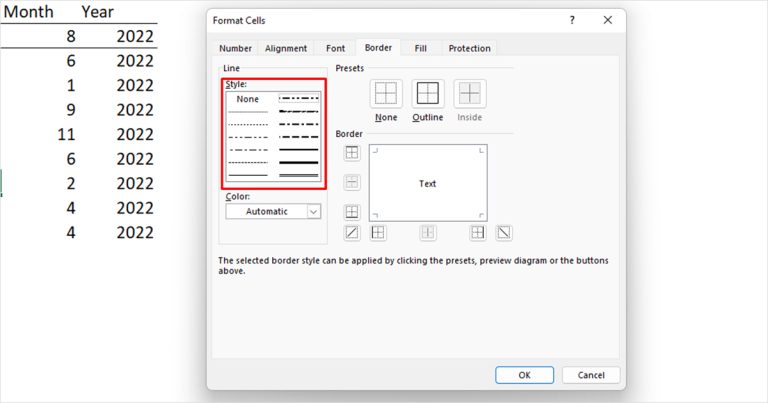 How to Apply Top and Bottom Border in Excel