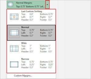 How to Set or Adjust Margins on Excel