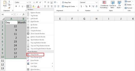 How to Apply Top and Bottom Border in Excel
