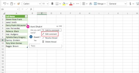 All About Comments in Excel