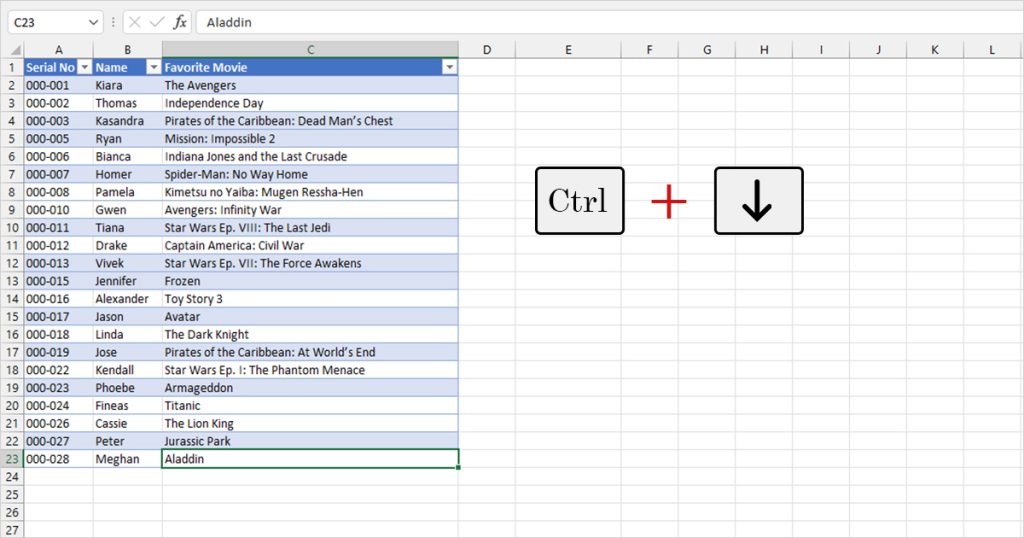 How To Retrieve Last Value In Column Excel