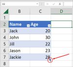 How to Extend a Table in Excel