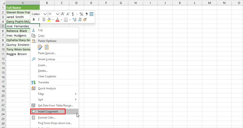 All About Comments in Excel
